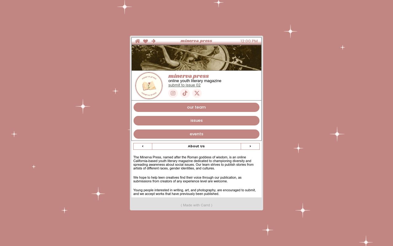 minerva press ⭐️